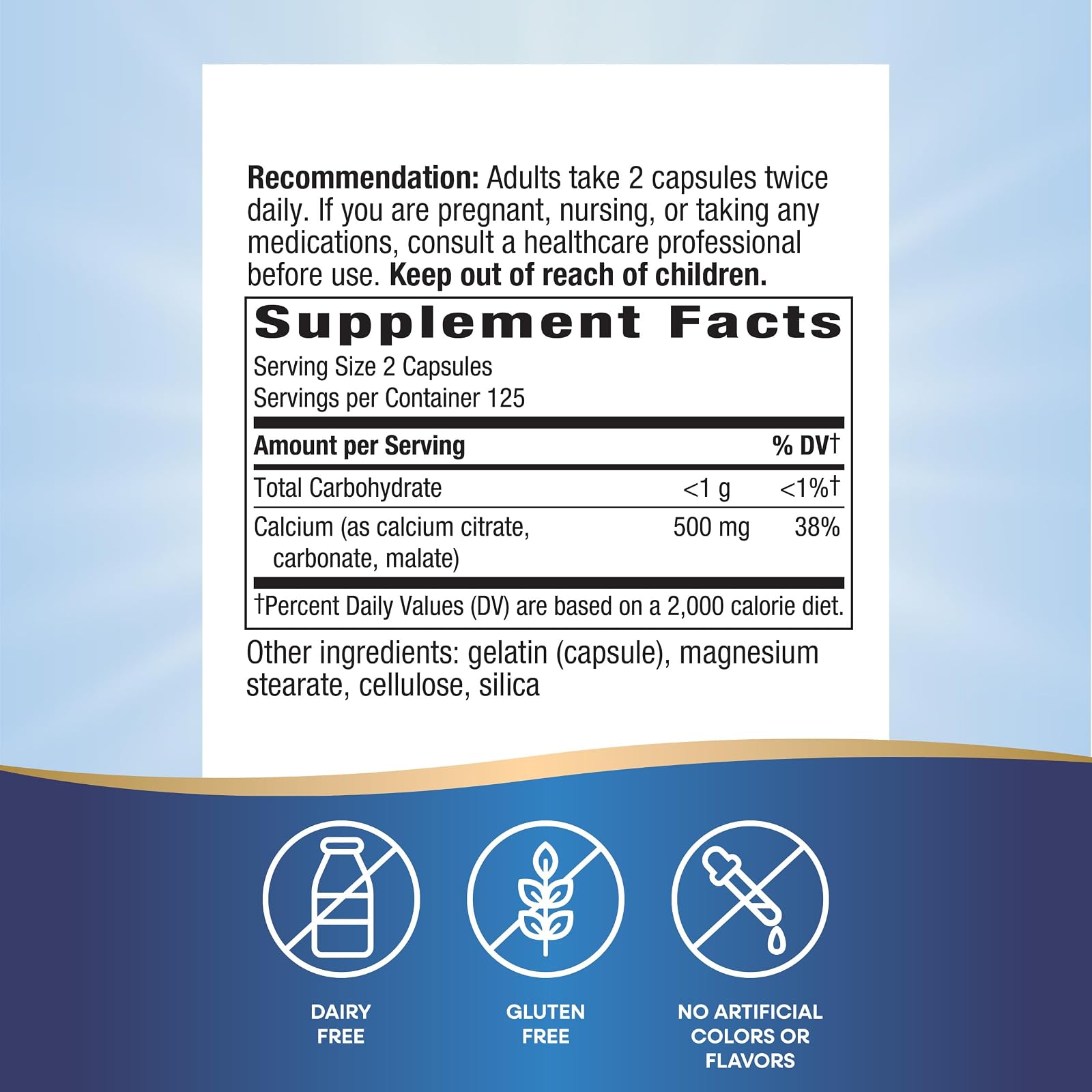 500 mg calcium carbonate supplement