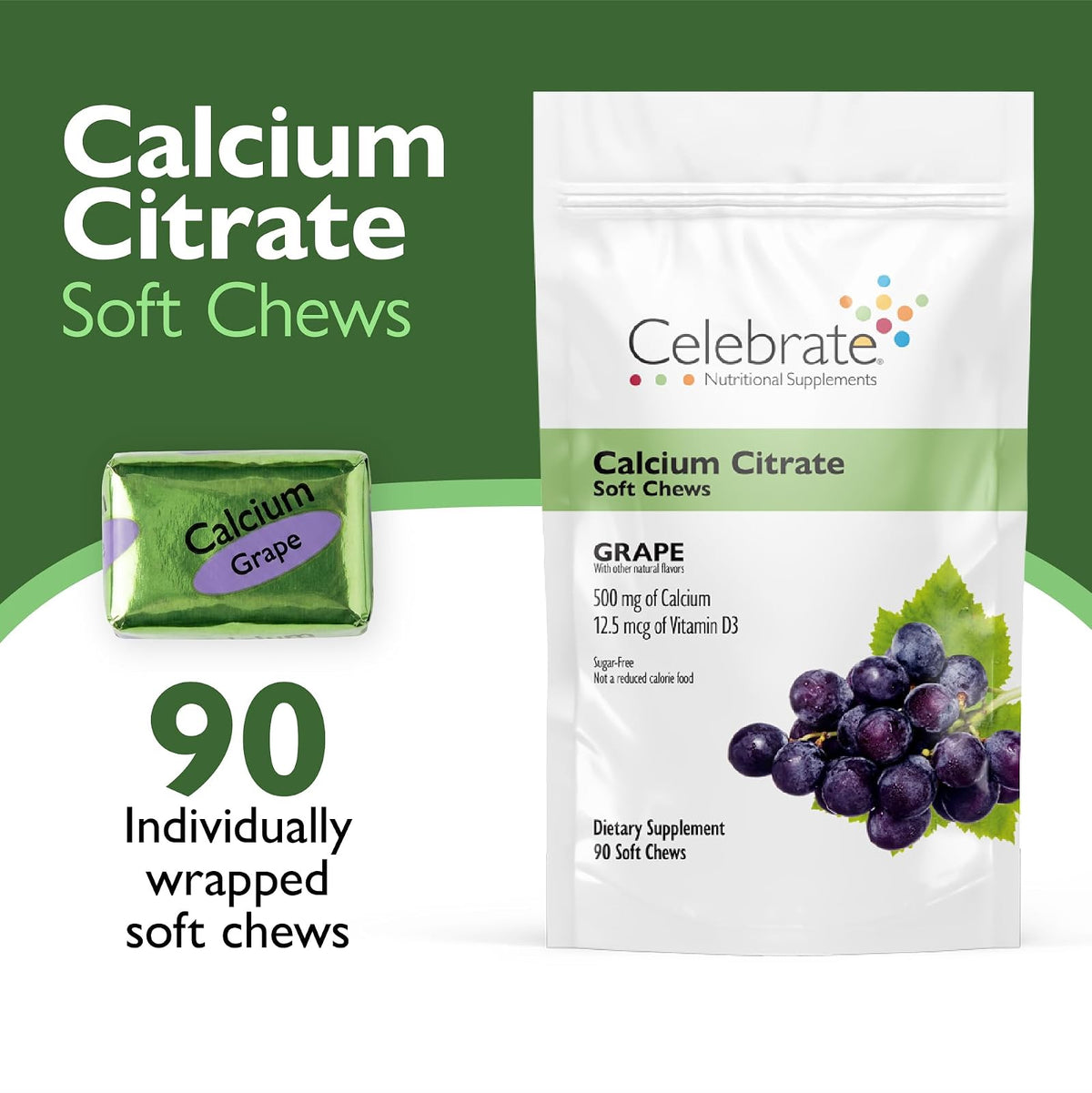 500 mg calcium chews for daily health