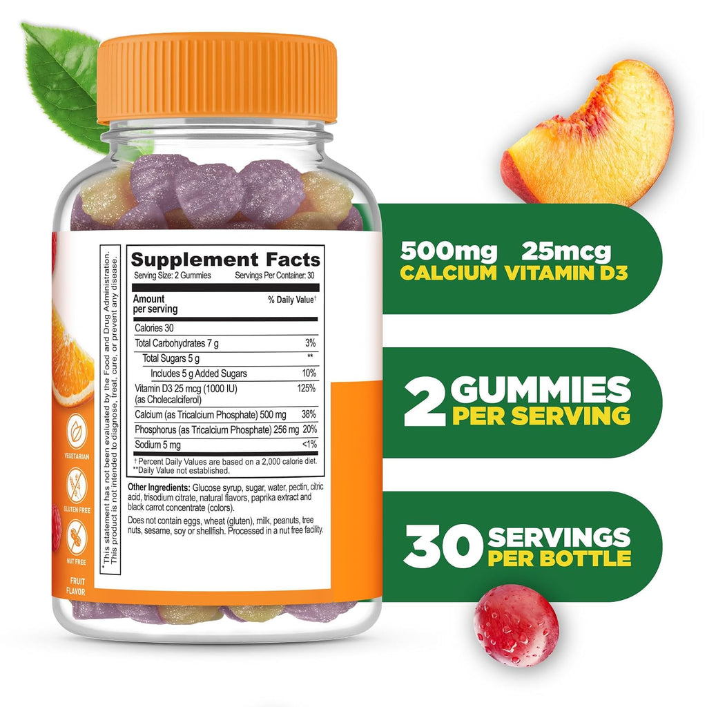 500 mg calcium citrate gummies for health