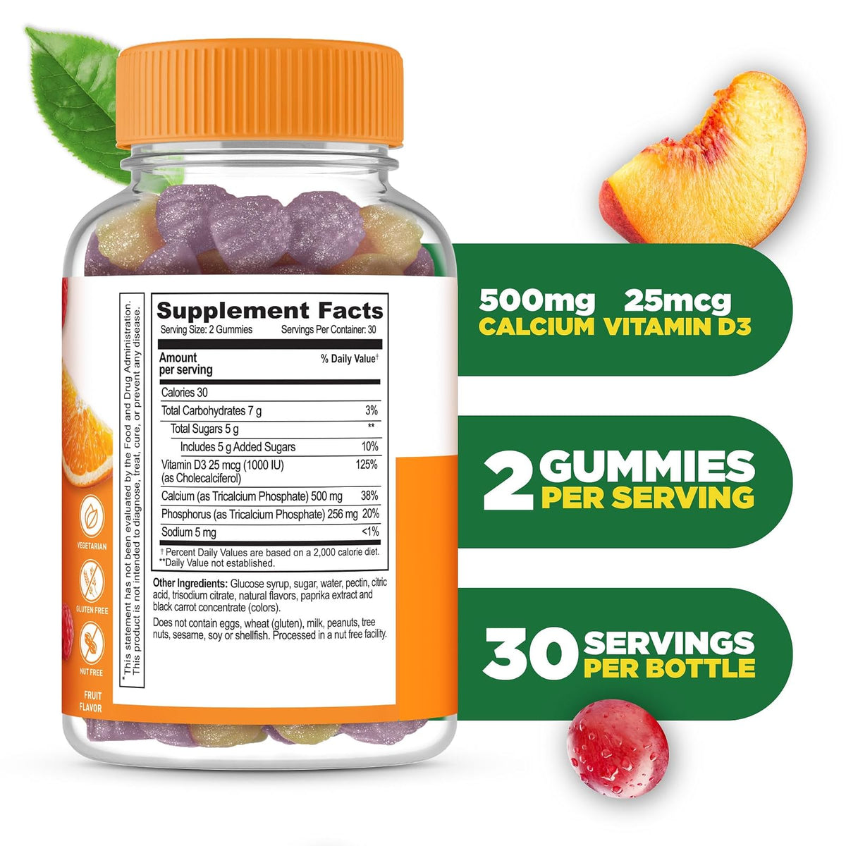 500 mg calcium citrate gummies for health