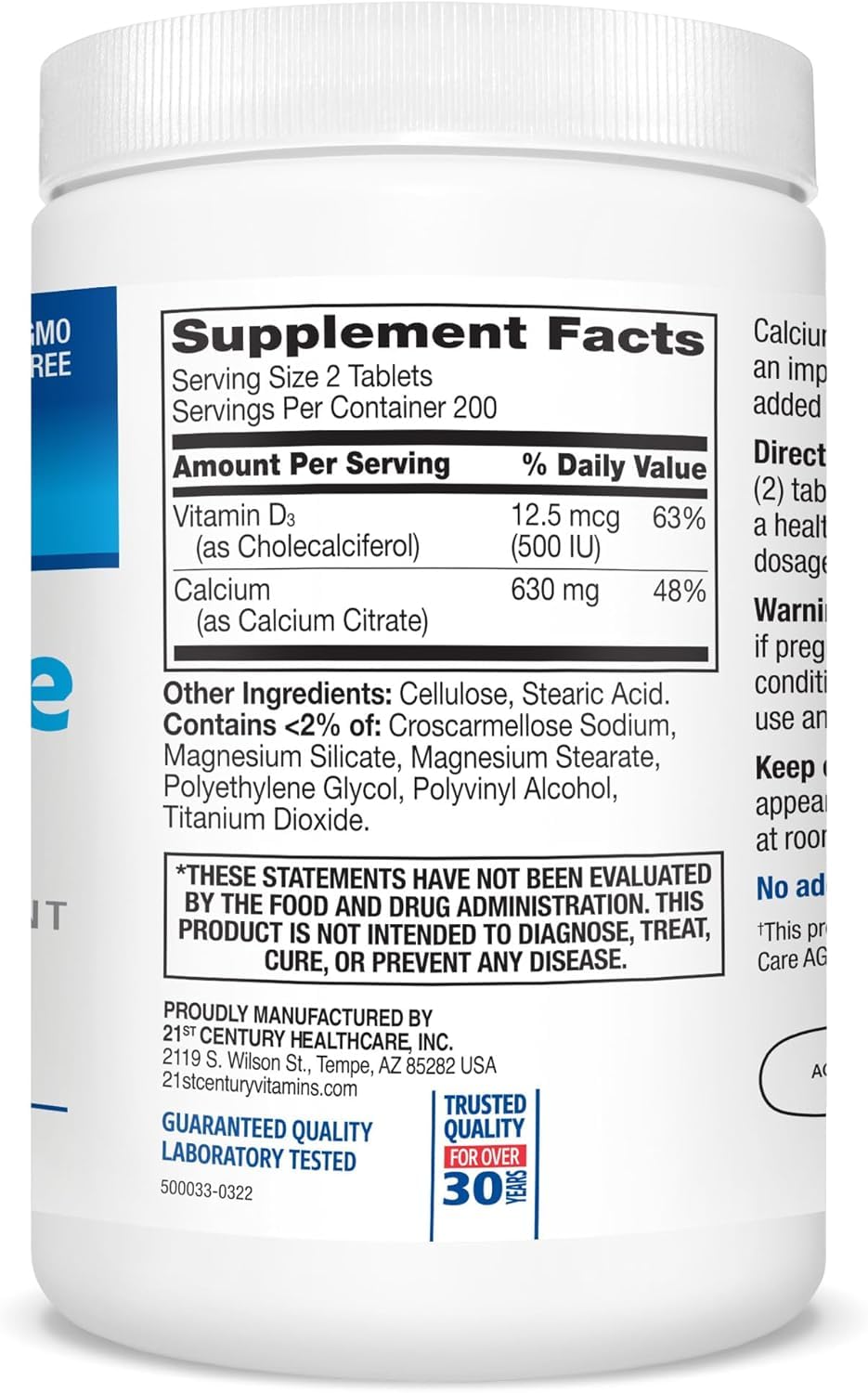 500 mg calcium citrate with vitamin D3