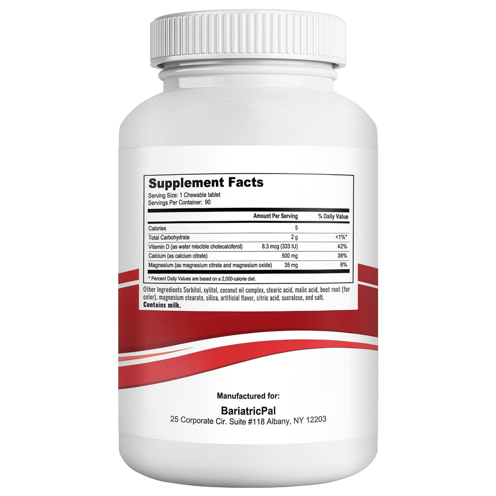 500 mg calcium supplement for bariatric patients