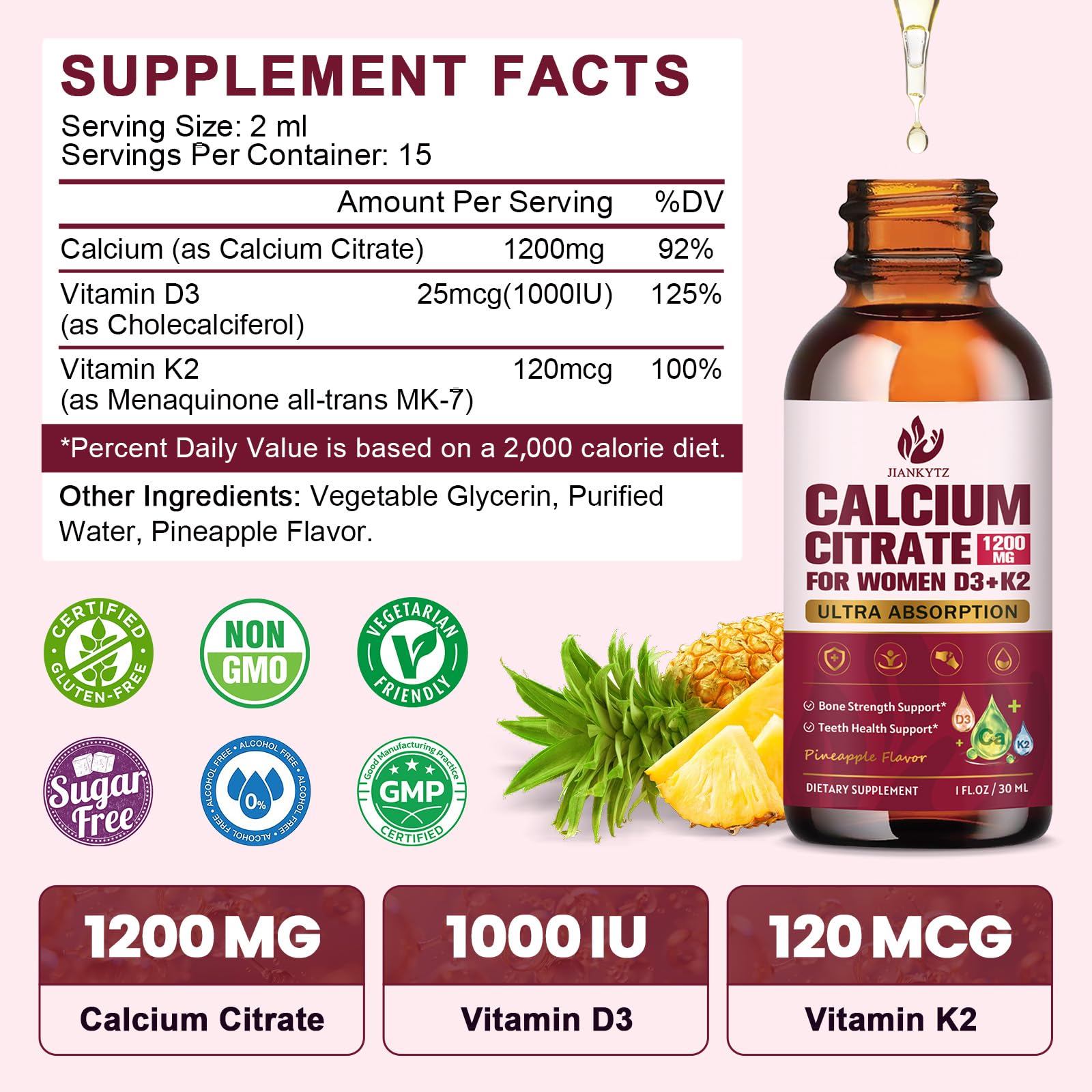 500 mg calcium supplement pack
