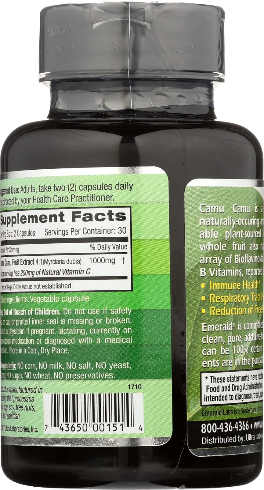 500 mg Camu Camu capsules