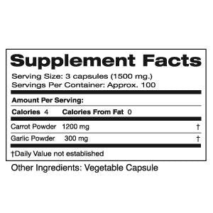 500 mg carrot garlic health benefits