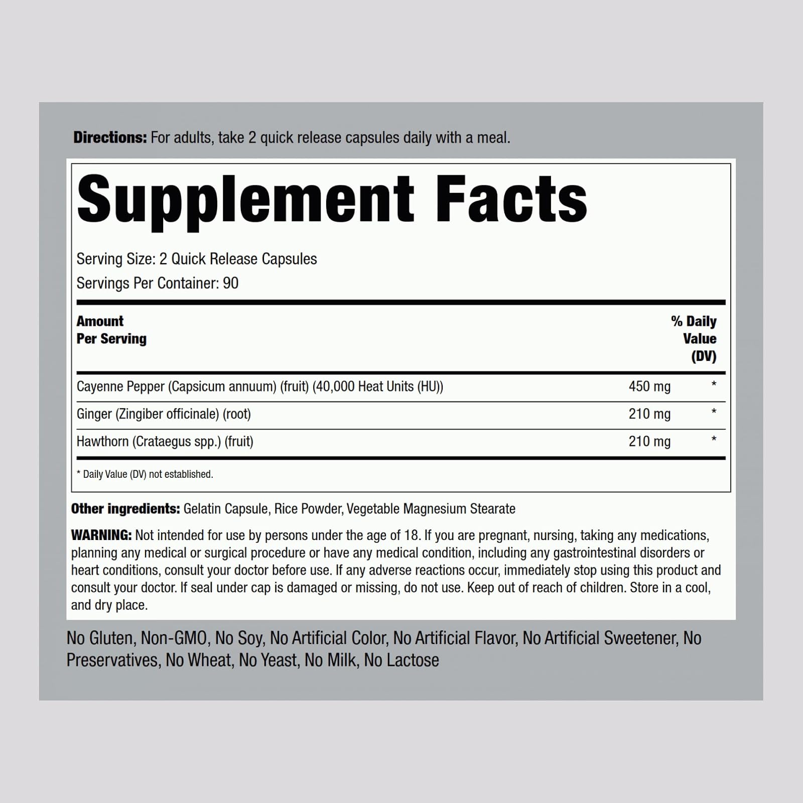 500 mg cayenne pepper supplement