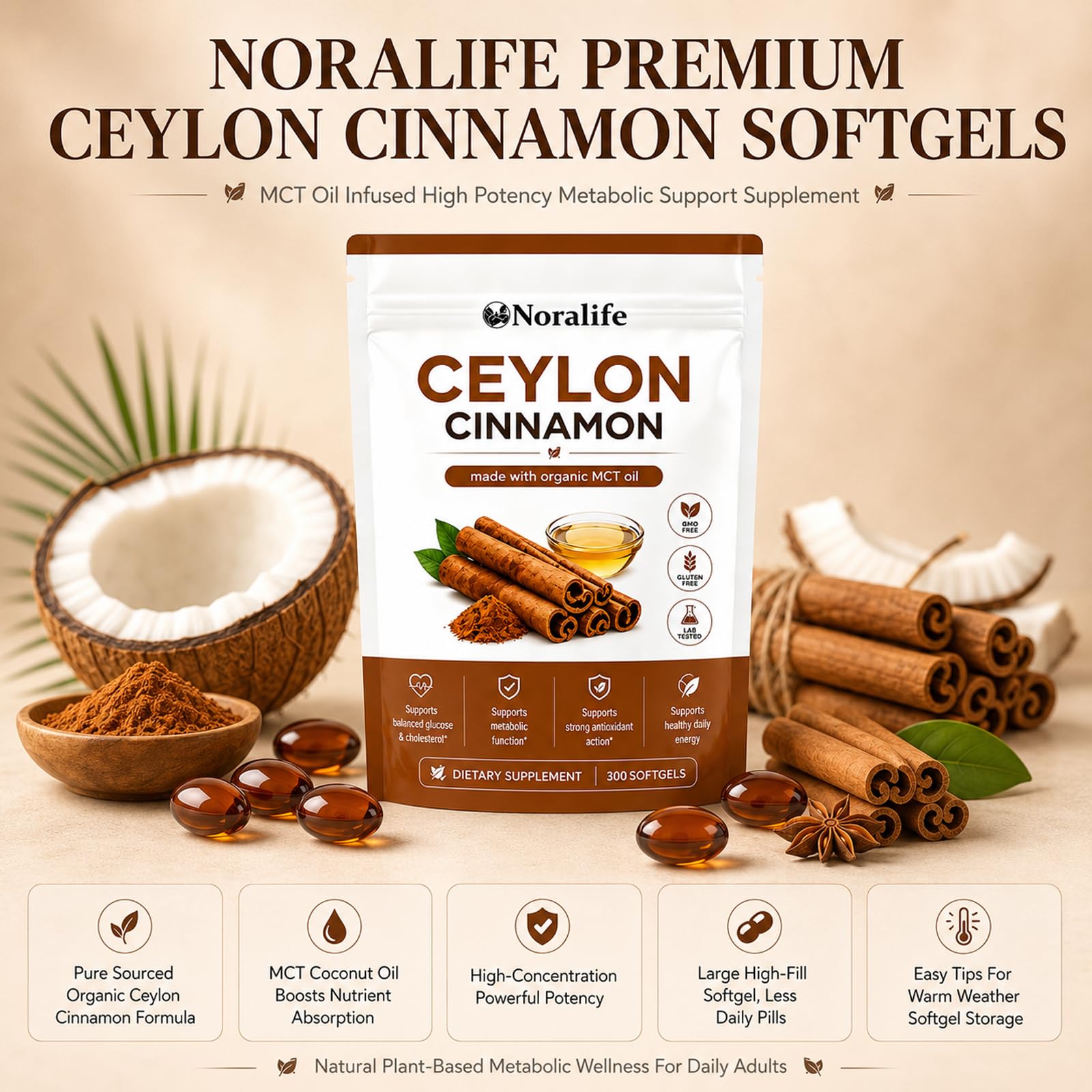 500 mg Ceylon cinnamon capsules