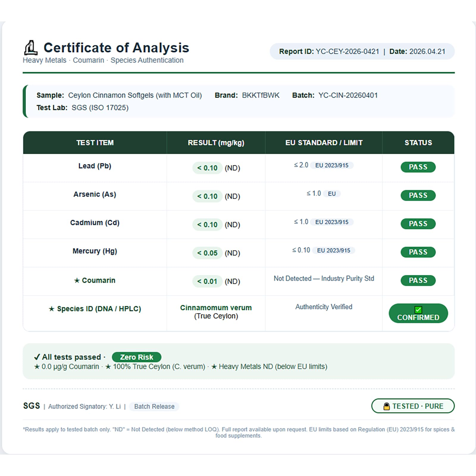 500 mg Ceylon cinnamon capsules