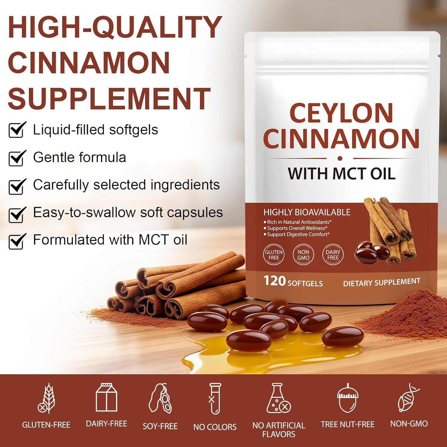 500 mg Ceylon cinnamon capsules
