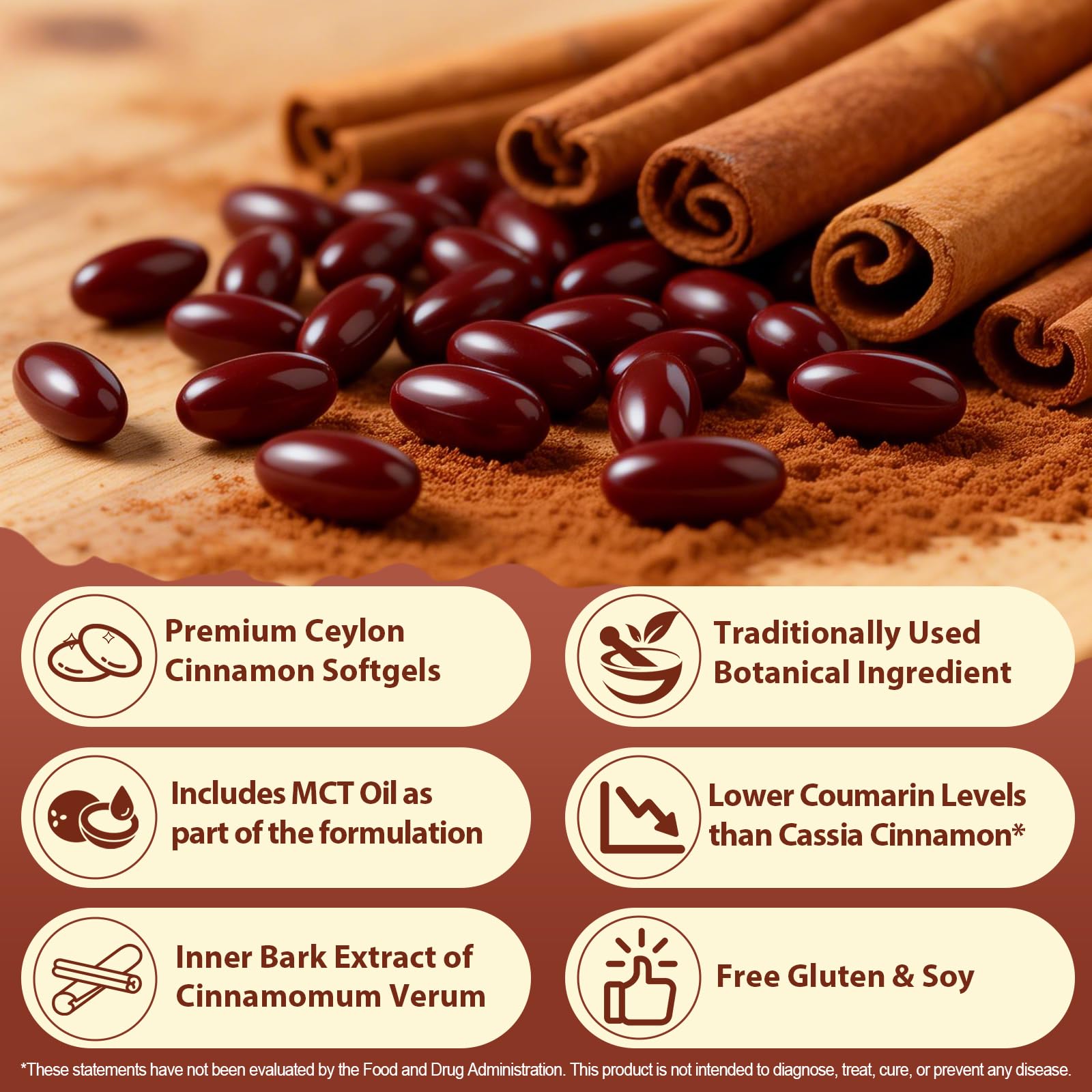 500 mg Ceylon cinnamon capsules