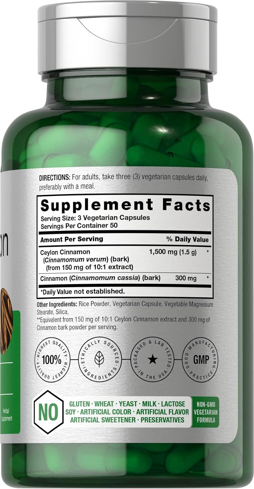 500 mg Ceylon cinnamon supplement