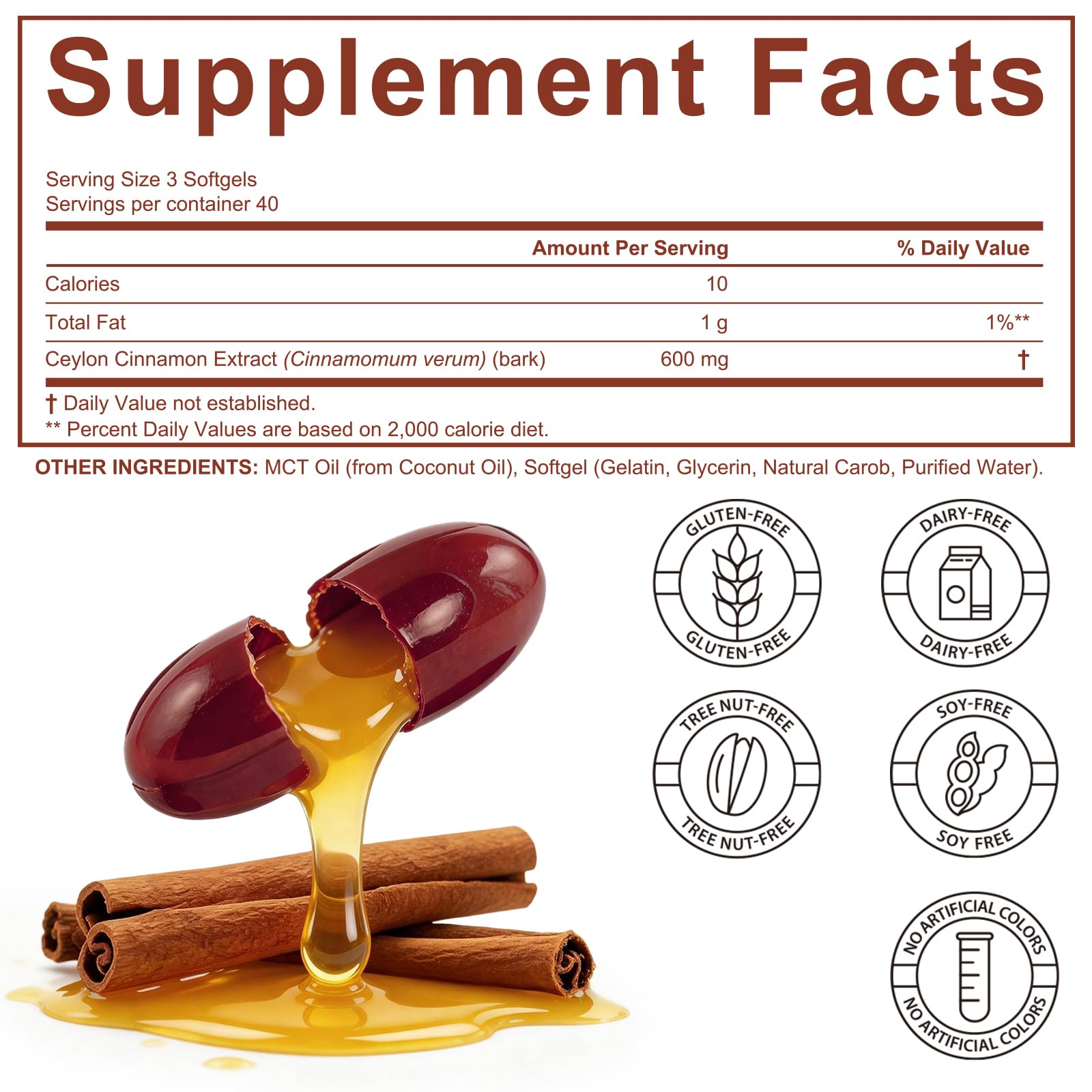 500 mg Ceylon cinnamon supplement