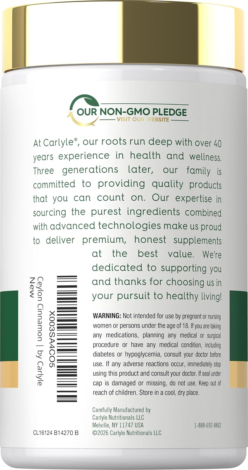 500 mg Ceylon cinnamon supplement