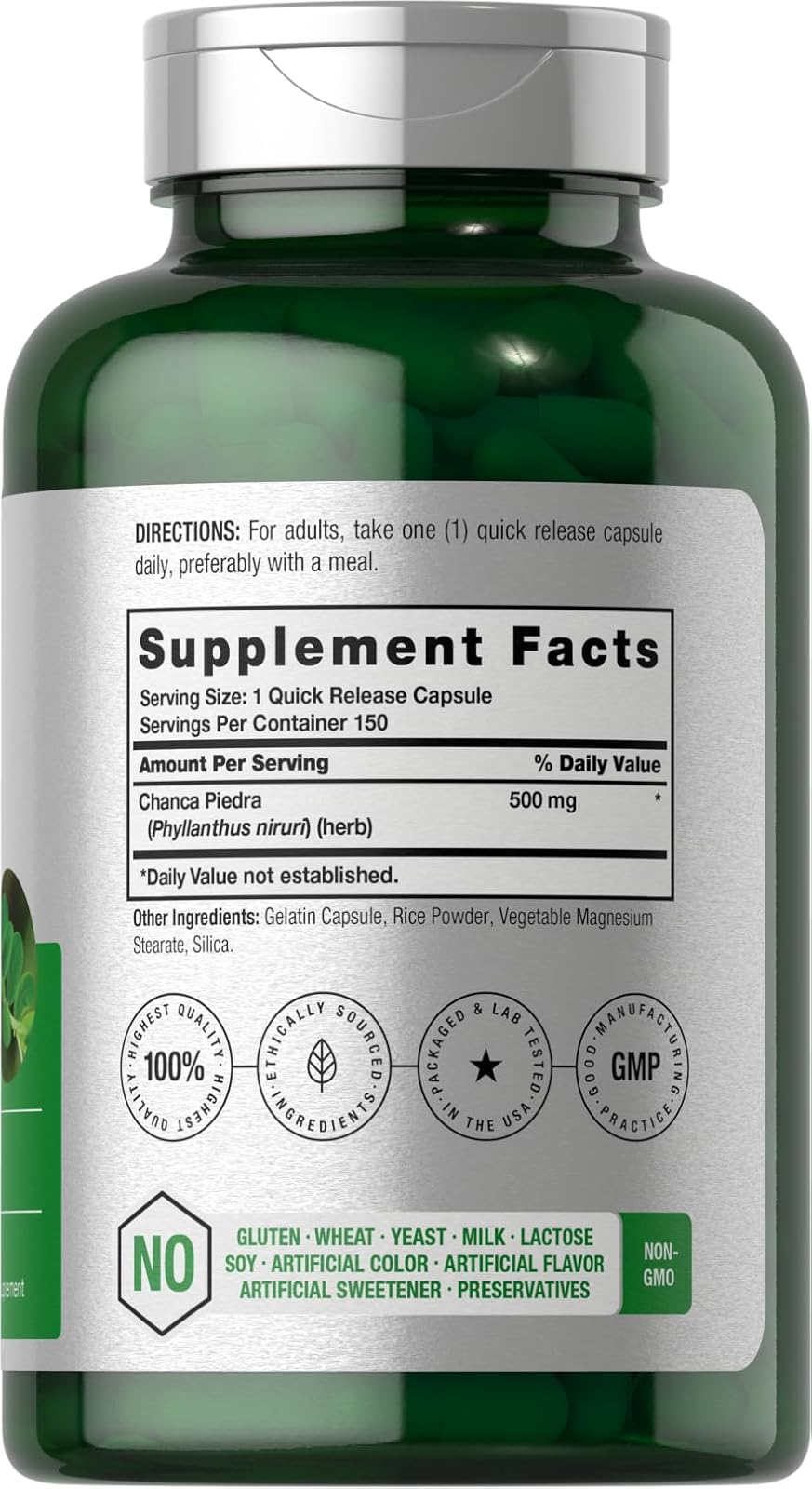 500 mg Chanca Piedra vitamin A supplement