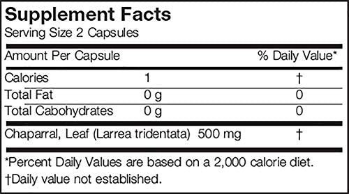 500 mg Chaparral capsules for wellness