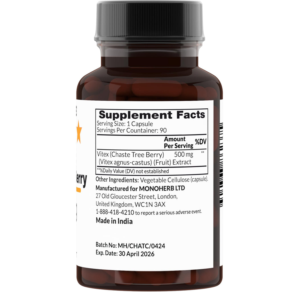 500 mg chaste tree berry capsules