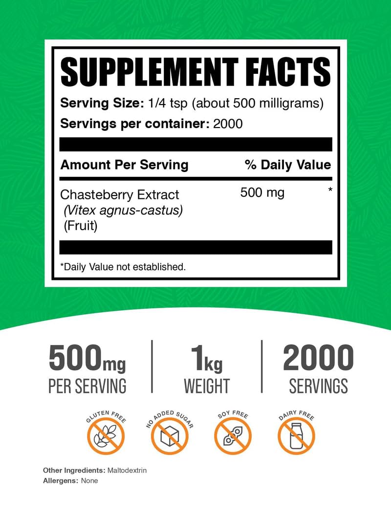 500 mg chasteberry extract supplement