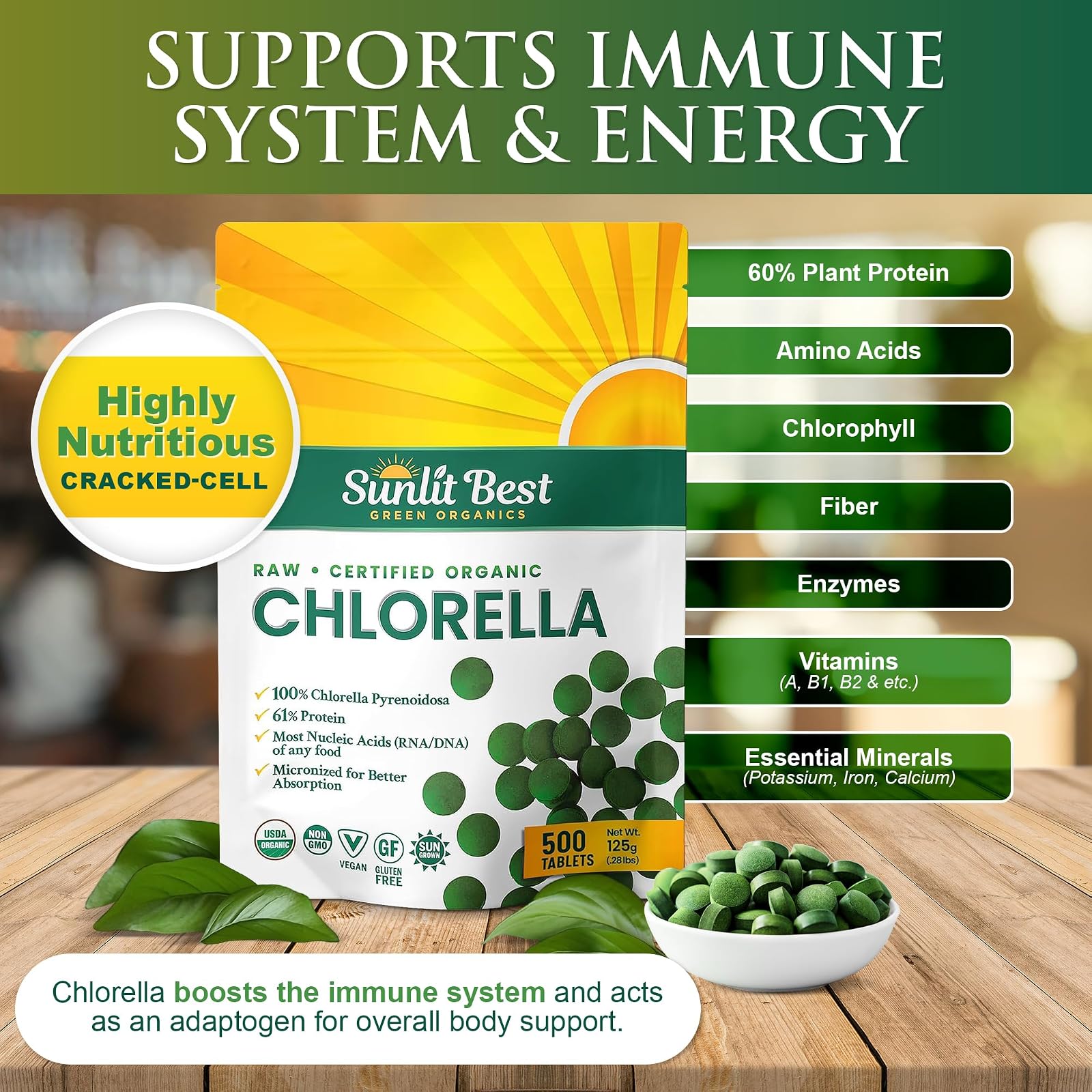 500 mg chlorella for detox support