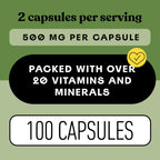 500 mg chlorella for energy boost