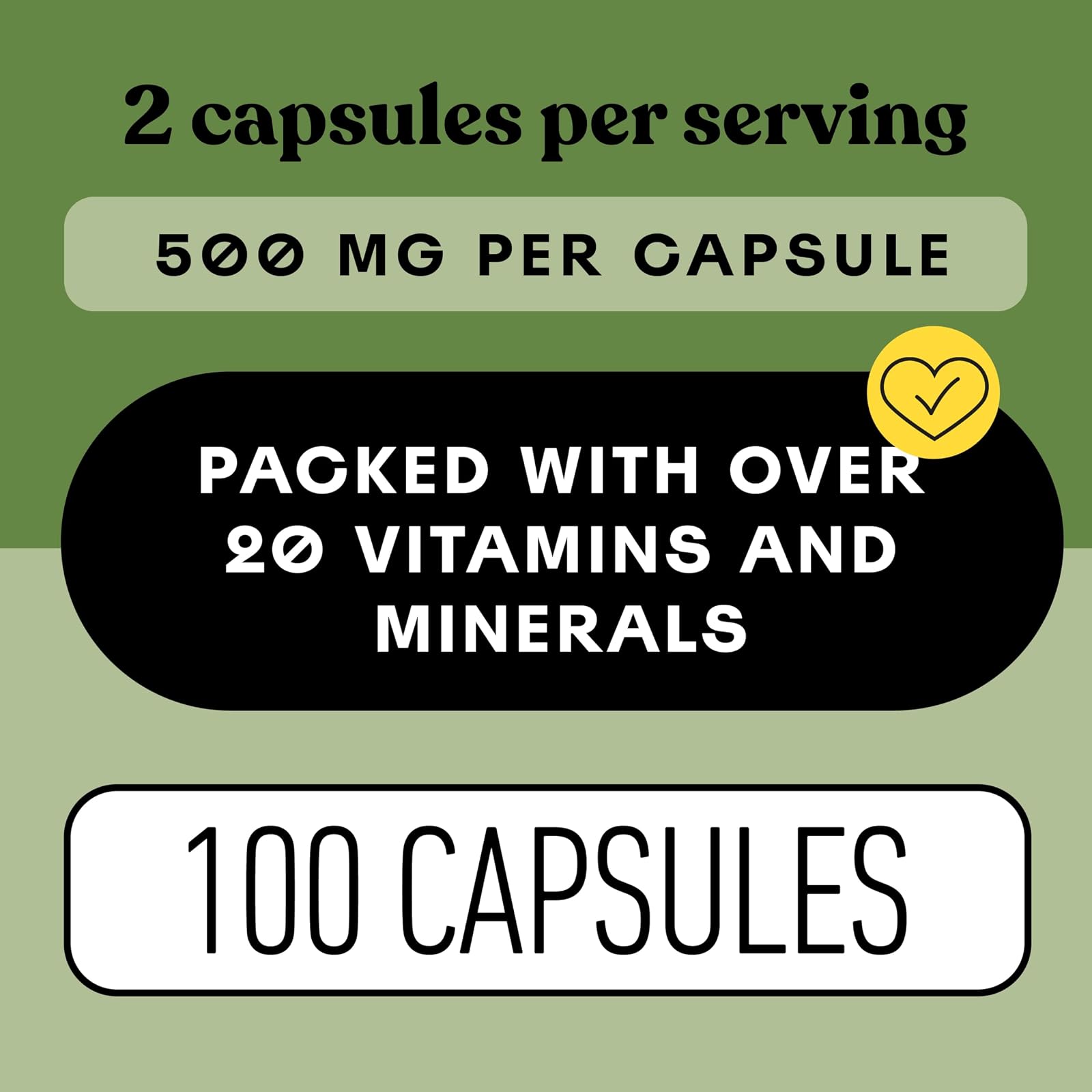 500 mg chlorella for energy boost