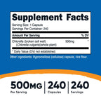 500 mg chlorella for immune support