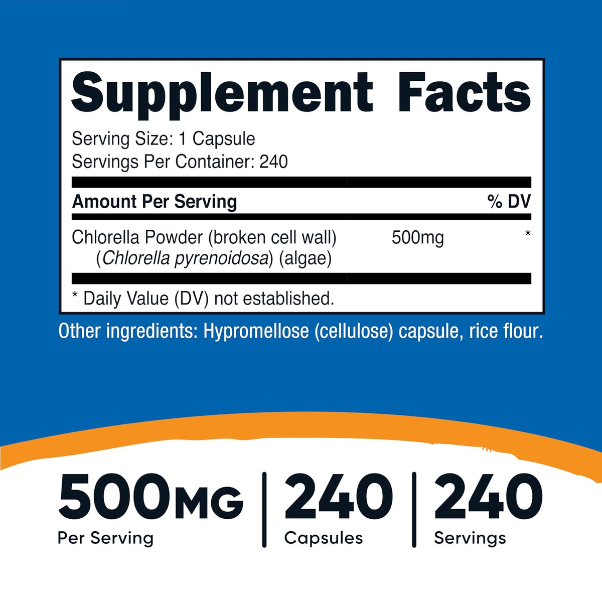500 mg chlorella superfood supplement