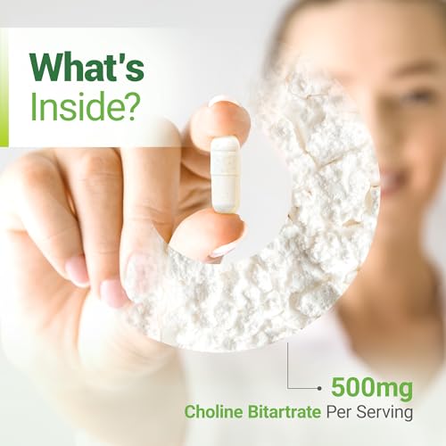 500 mg choline bitartrate for energy