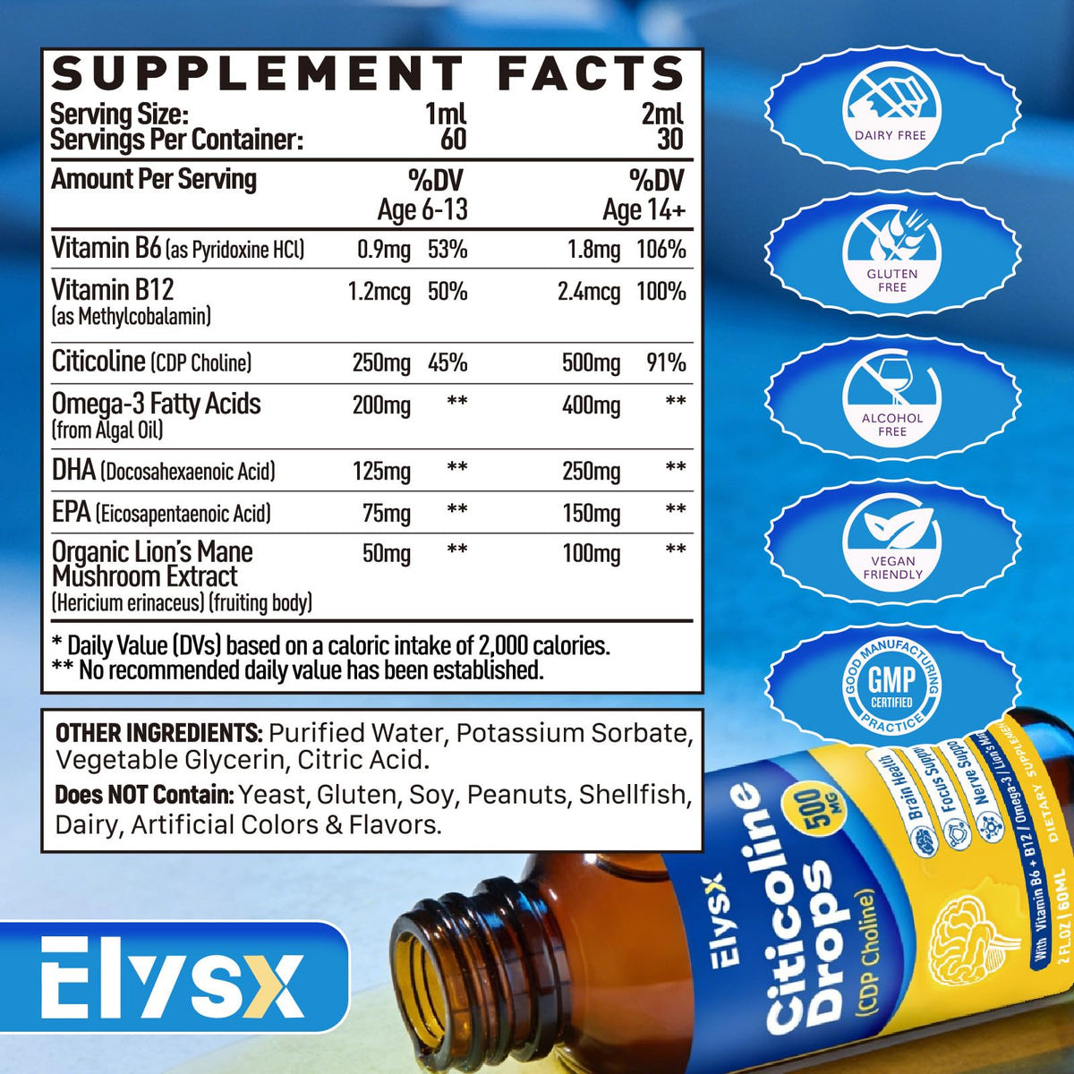 500 mg choline supplement for brain health