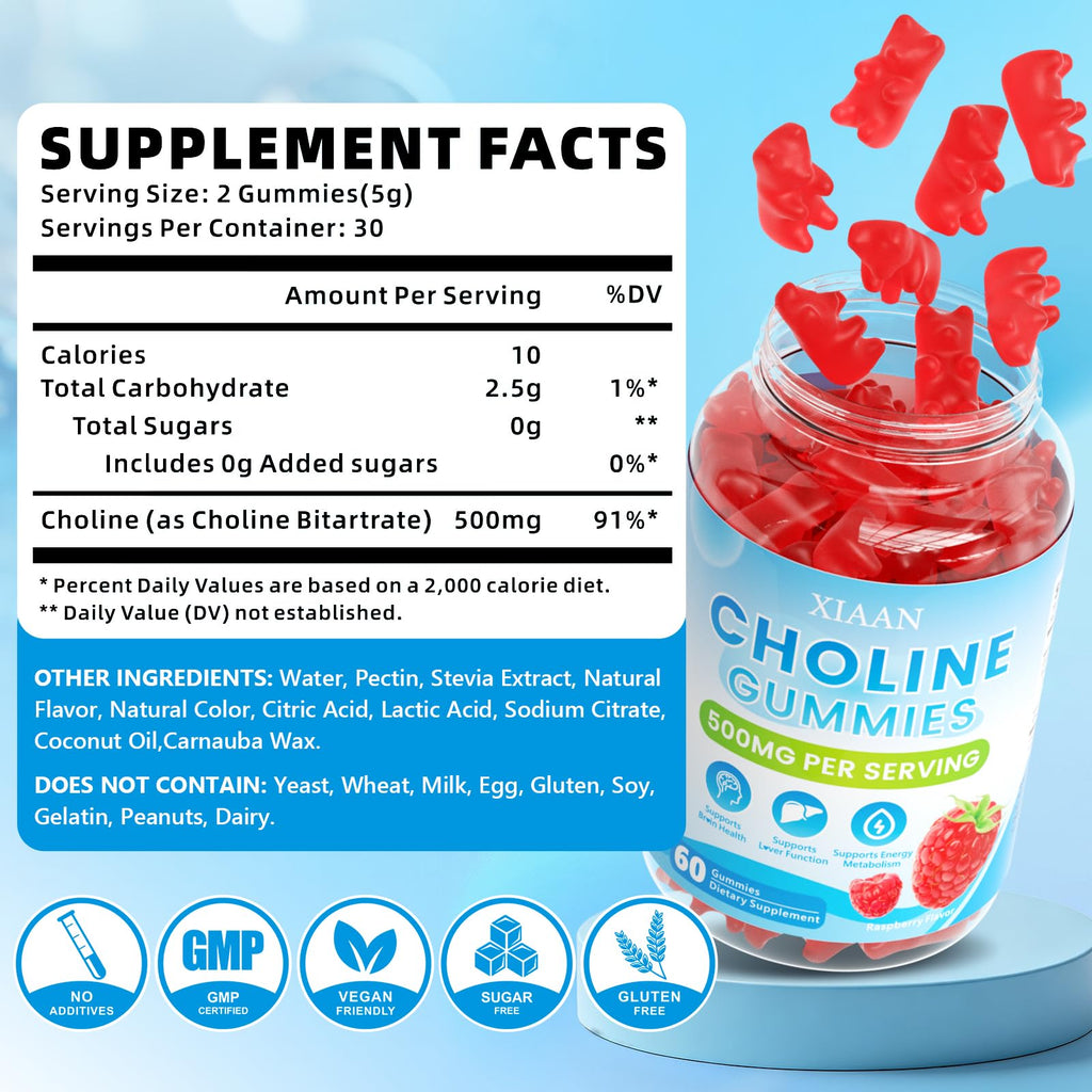 500 mg Choline supplement gummies