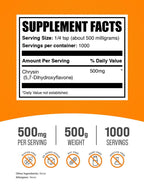 500 mg chrysin powder supplement