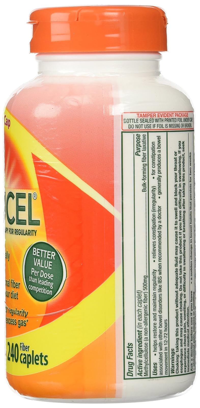 500 mg Citrucel dietary fibers for gut health