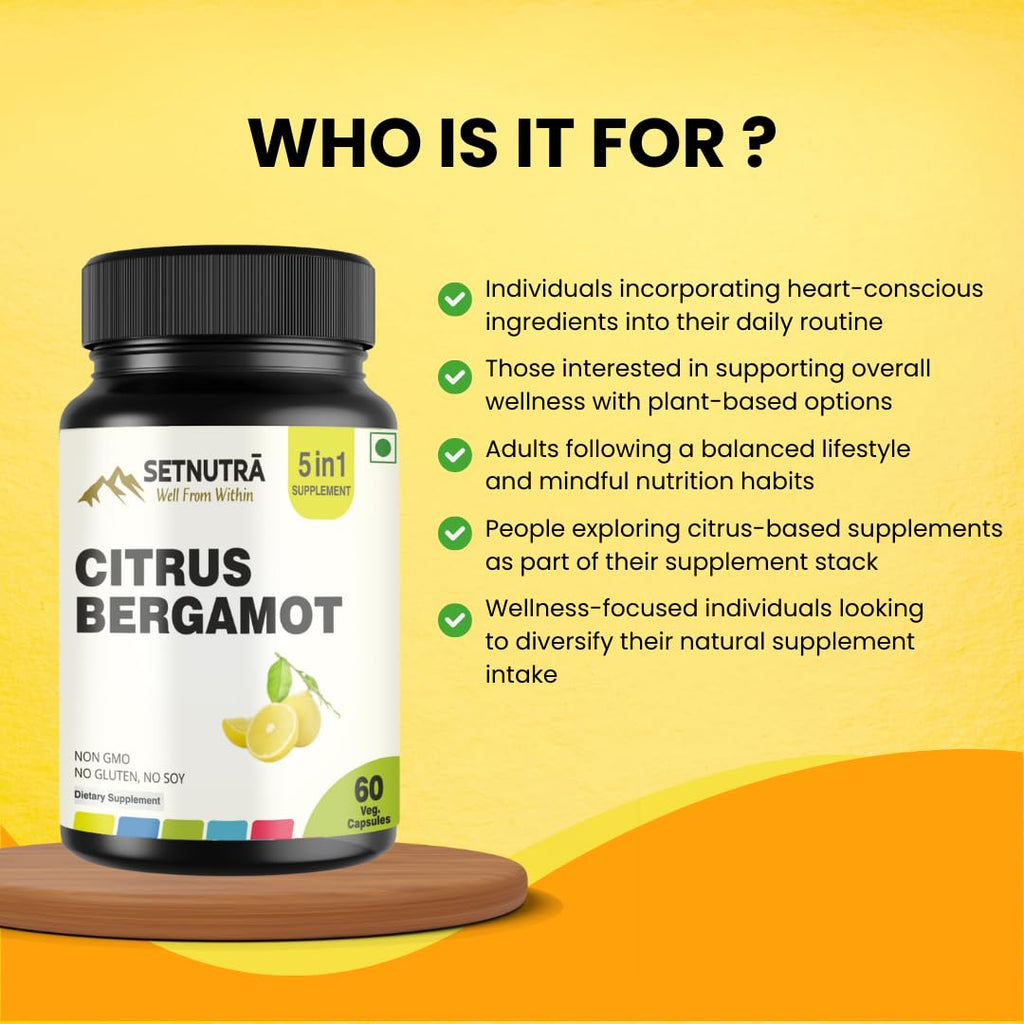500 mg Citrus Bergamot daily supplement