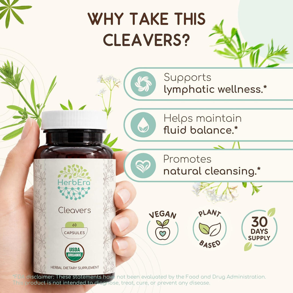 500 mg Cleavers herbal supplement