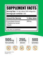 500 mg cocoa bean extract supplement