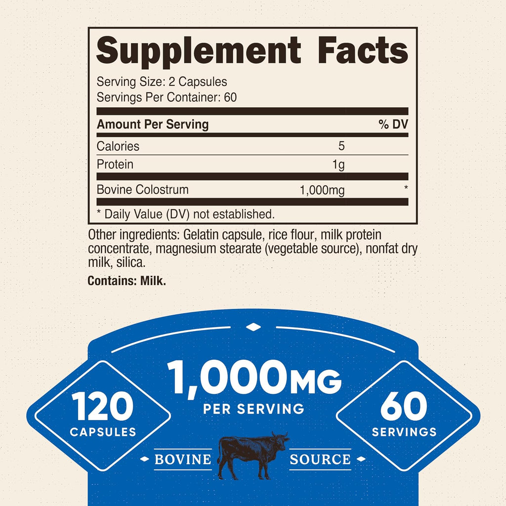 500 mg colostrum supplement for immunity