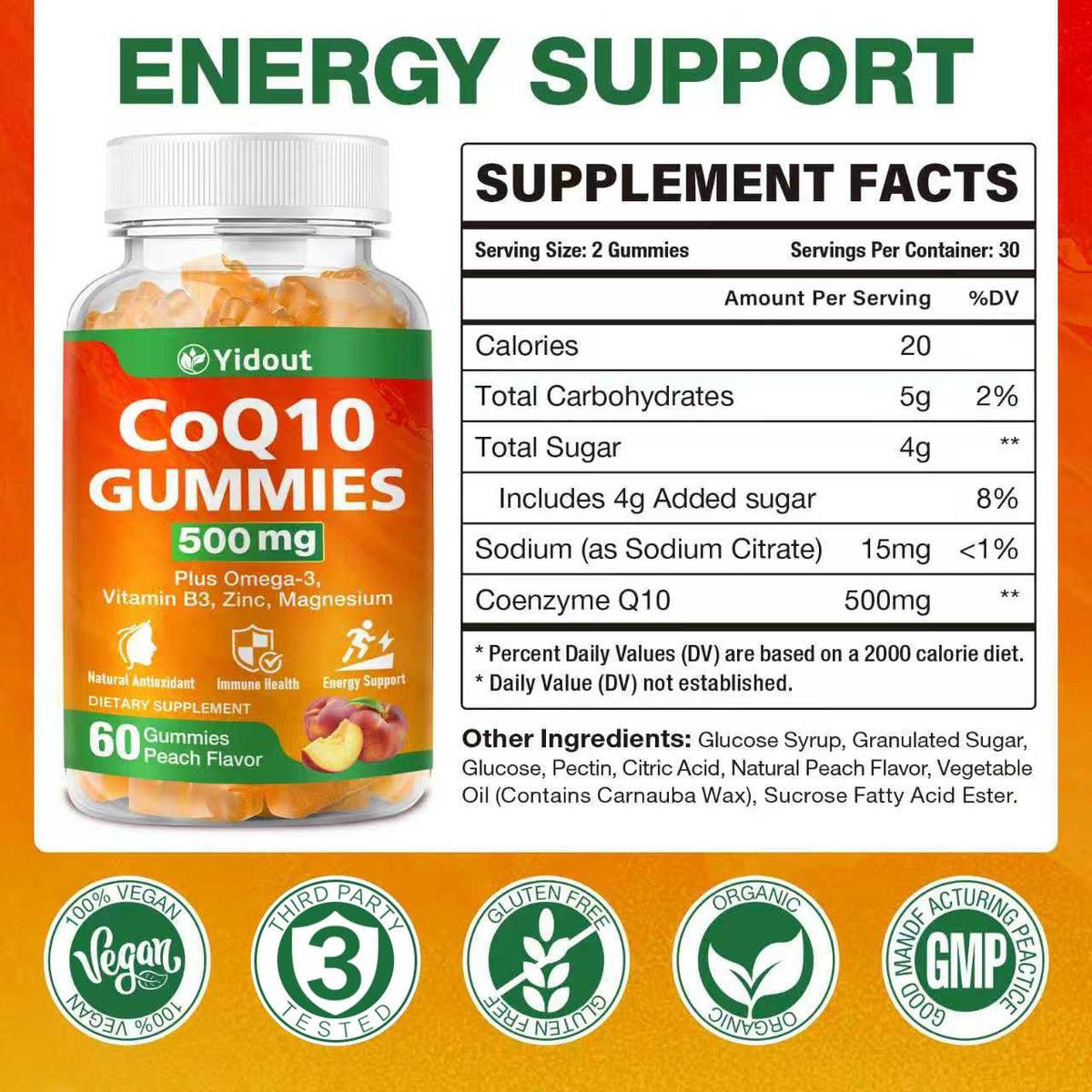 500 mg coq10 ubiquinol supplement