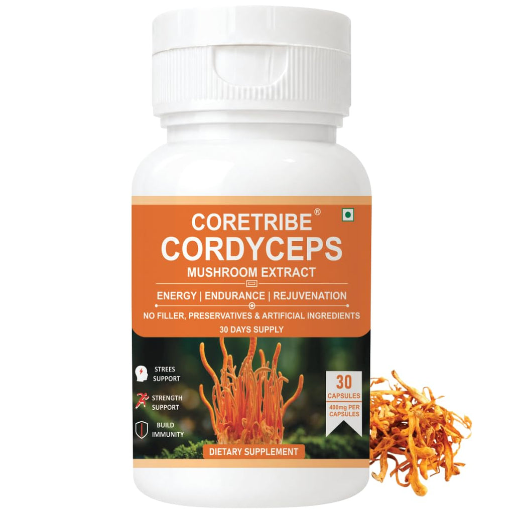 500 mg Cordyceps capsules for energy