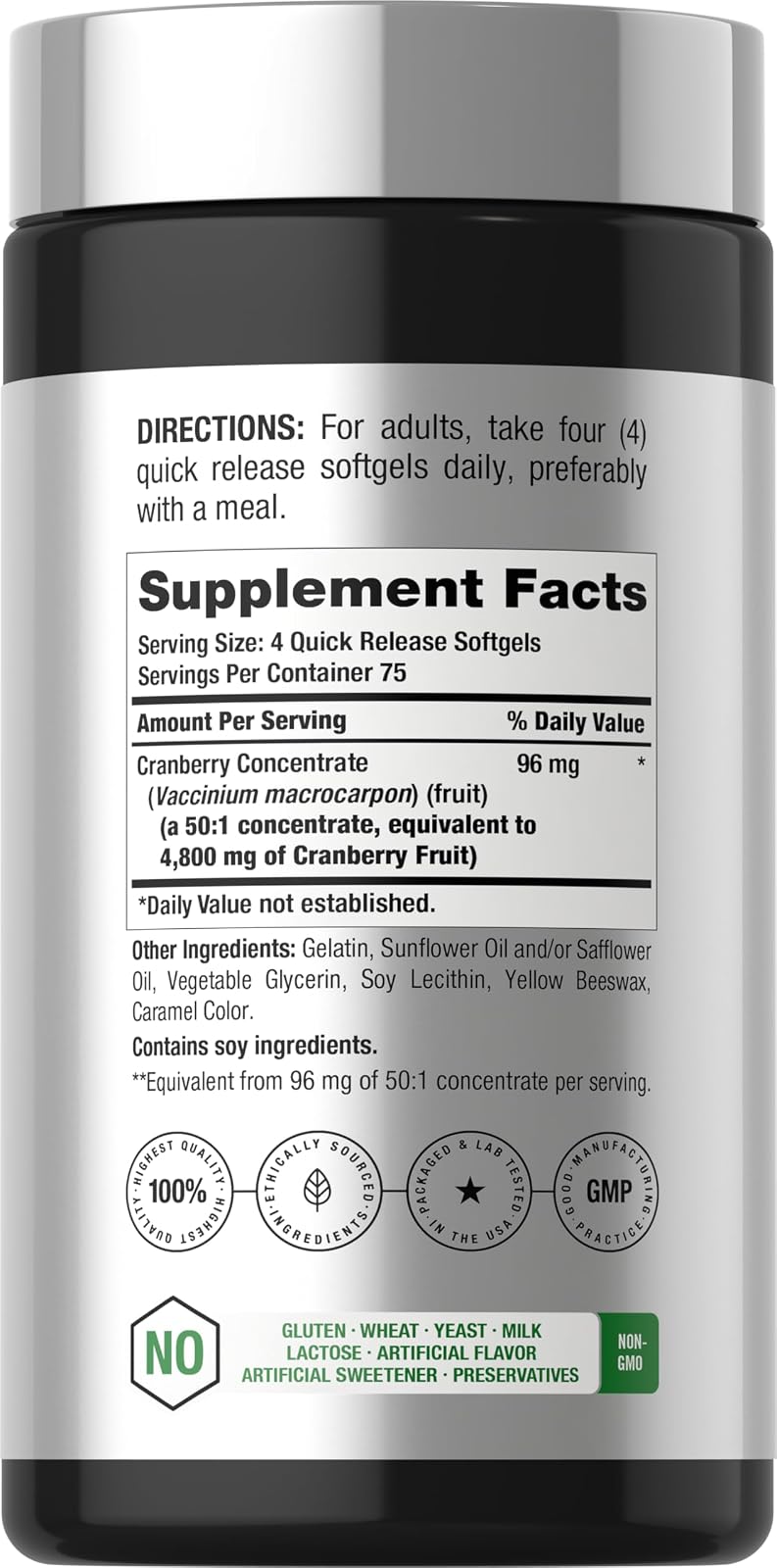 500 mg cranberry extract benefits