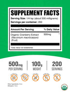 500 mg cranberry extract powder