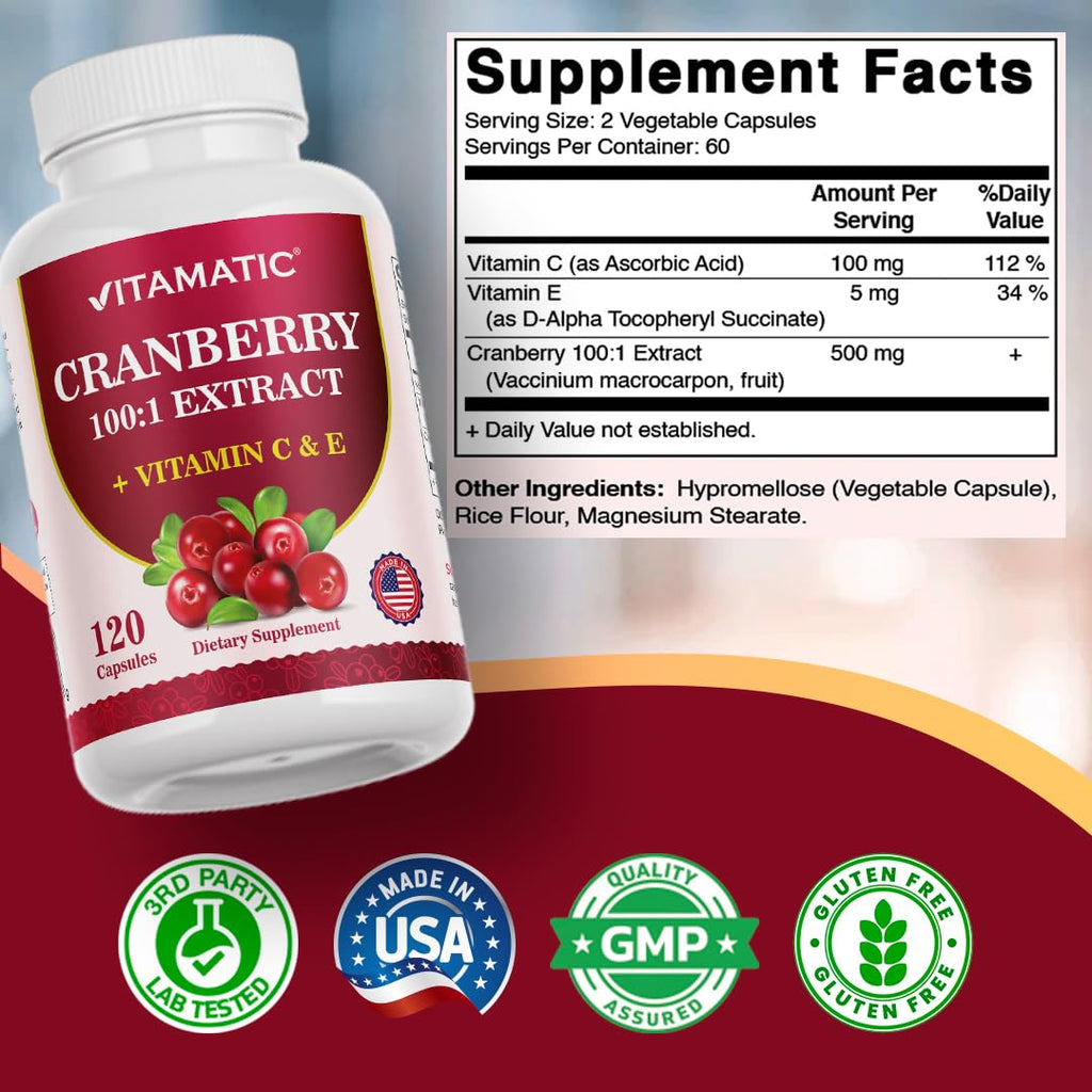 500 mg cranberry health benefits