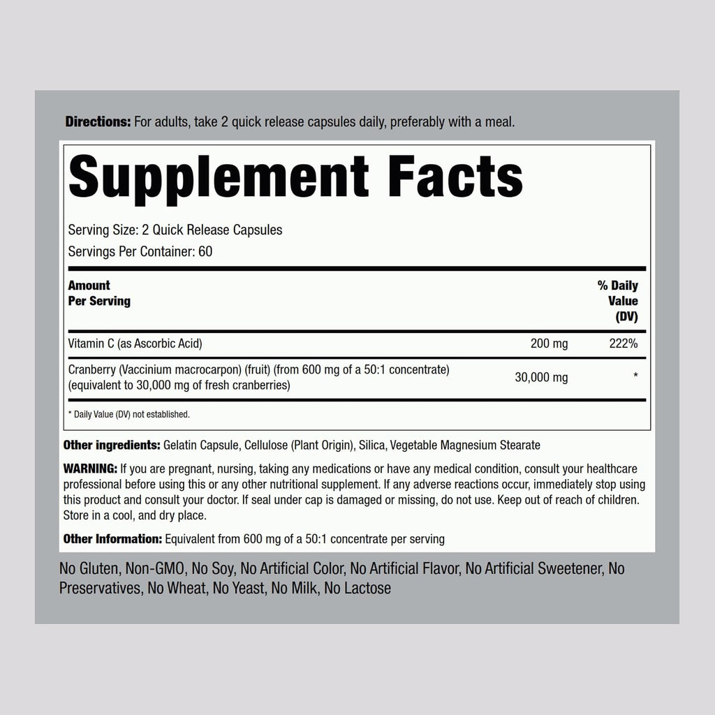 500 mg cranberry health benefits