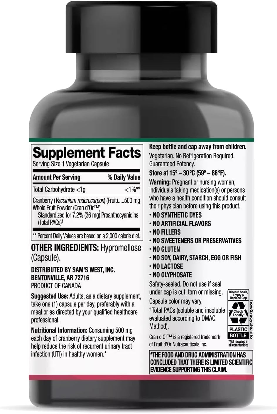 500 mg cranberry health benefits