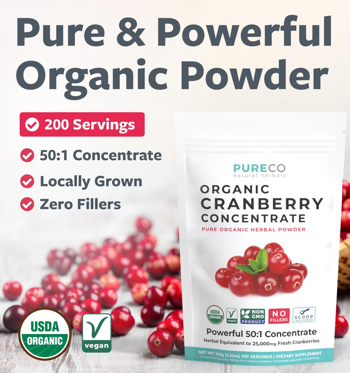 500 mg cranberry powder for health