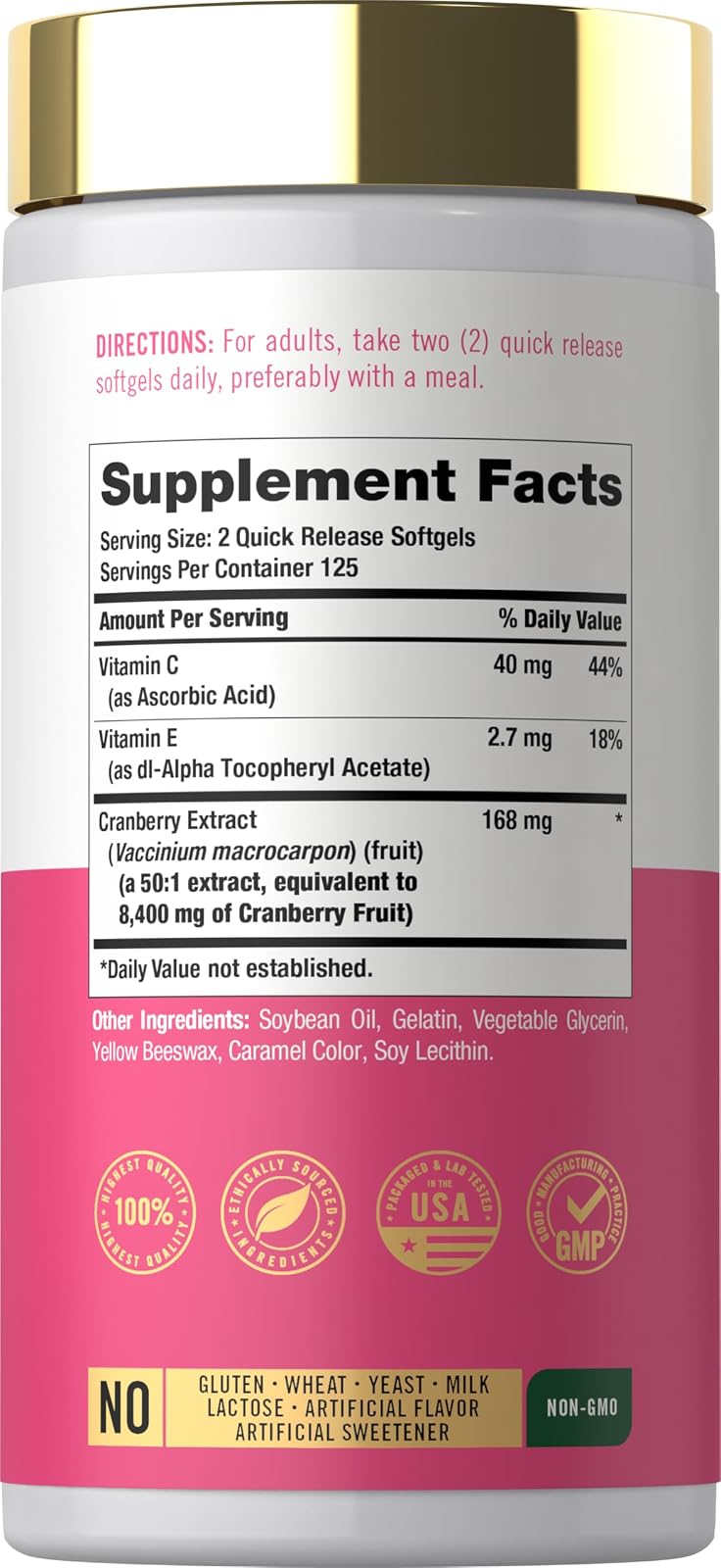 500 mg cranberry supplement benefits