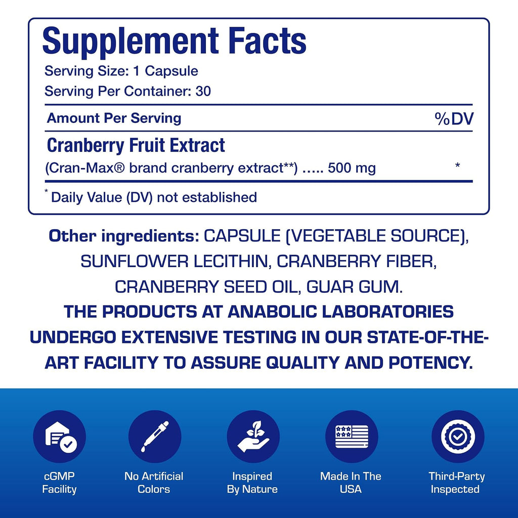 500 mg cranberry supplement benefits