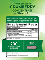 500 mg cranberry vitamin C supplement