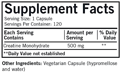 500 mg creatine veg capsules
