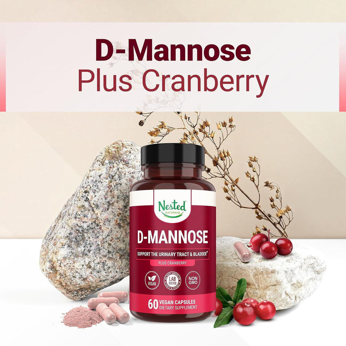500 mg D-Mannose for urinary health