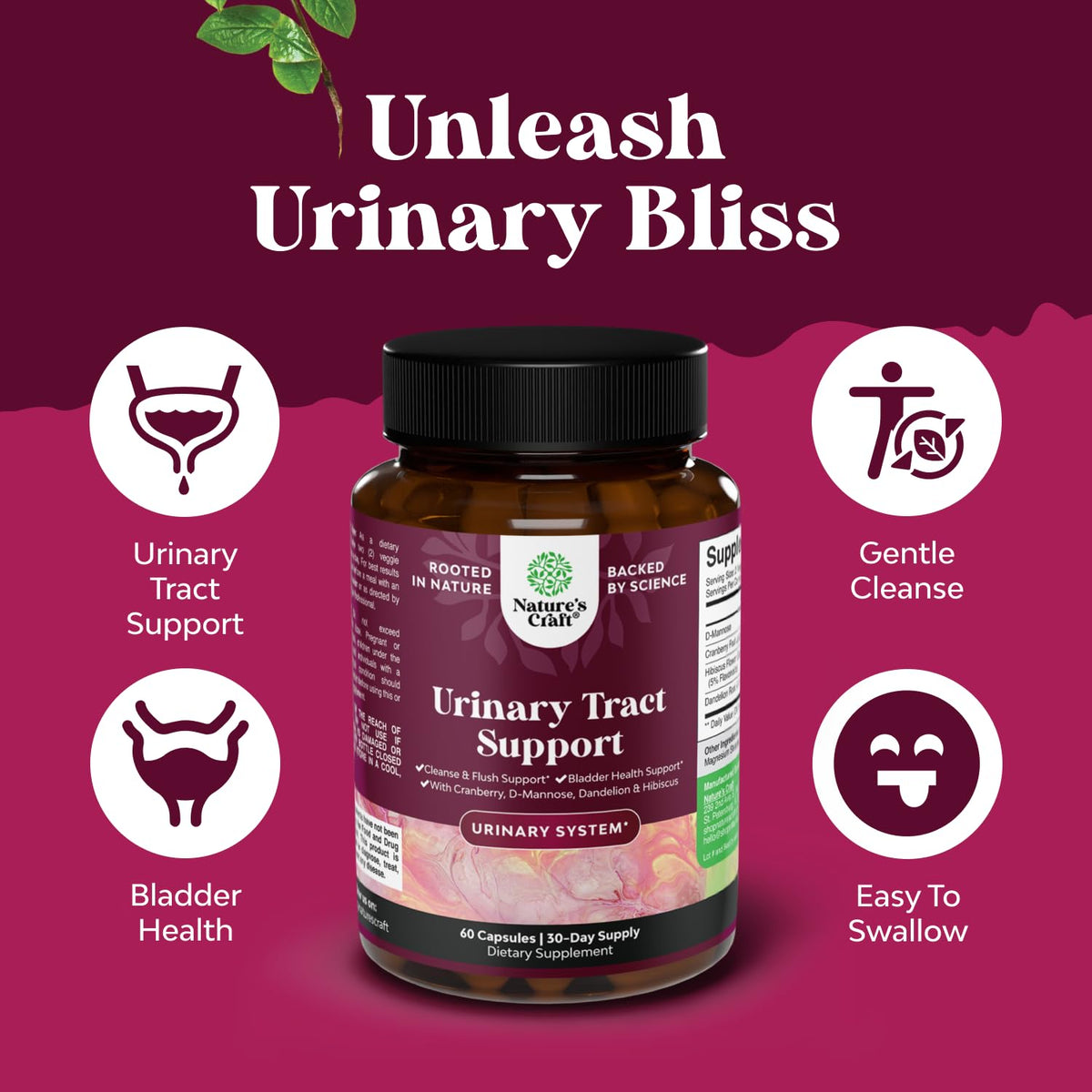 500 mg D Mannose for urinary health