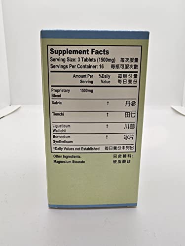 500 mg Dan Shen tablets dosage
